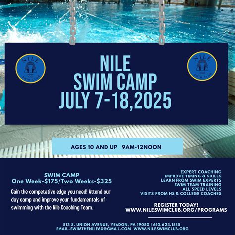 2025 Nsc Swim Camp Session I And Ii Nile Swim Club