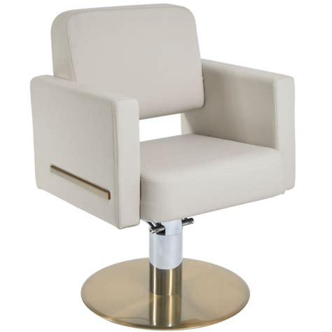 The Daisi Salon Styling Chair Ivory And Gold By Sec Salon Equipment
