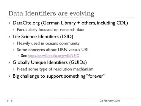Ppt Ornl Daac Experience With Digital Object Identifiers Dois