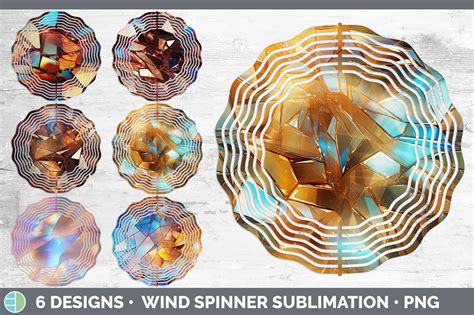 Holographic Brown Wind Spinner Sublimati Graphic By Enliven Designs