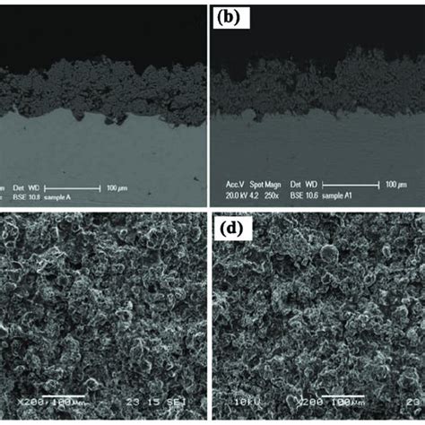 Sem Micrographs Of The Polished Cross Section Above And As Produced