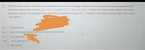 Solved The Following Values Represent The Population Of Chegg