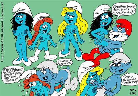 Rule 34 Brainy Smurf Female Male Nev Papa Smurf Sassette Smurf
