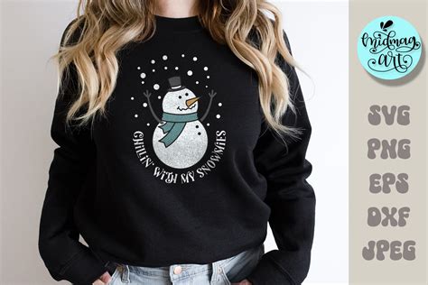 Chillin With My Snowmies Svg Graphic By MidmagArt Creative Fabrica