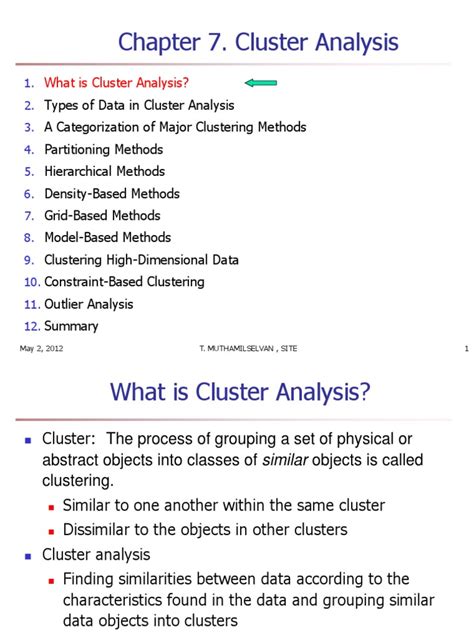 Chapter 7 Cluster Analysis Pdf Cluster Analysis Outlier