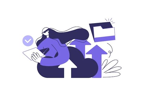 Premium Vector Business Cloud Computing Data Provision And Cloud