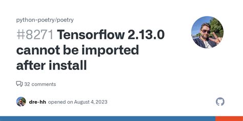 Tensorflow 2130 Cannot Be Imported After Install · Issue 8271