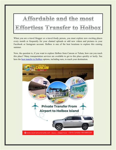 Ppt Affordable And The Most Effortless Transfer To Holbox Powerpoint