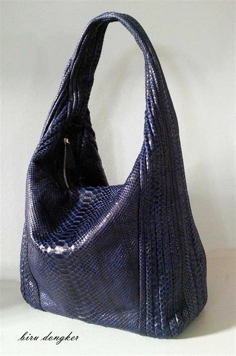 Blue Python Hobo Bag Balinesia Ethnic Purses