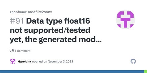 Data Type Float Not Supported Tested Yet The Generated Model May