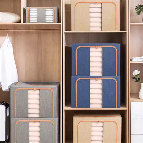 Boîte de rangement pliable en tissu