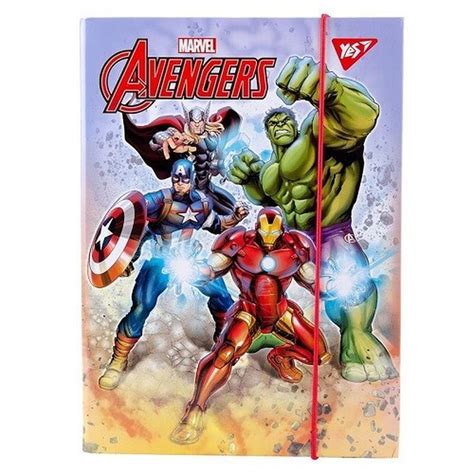 Папка для зошитів картонна Yes 491897 в5 на гумці Marvel Avengers — ціна 57 грн у каталозі Папки