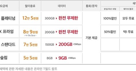 Skt 5g 요금제 개편 데이터 완전 무제한 2종 정규화