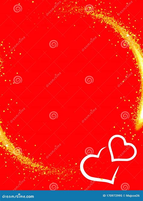 Valentines Day Card Background Red Heart Glitter Love Abstract Romantic