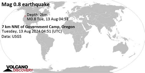 Minor Mag 08 Earthquake 7 Km Nne Of Government Camp Oregon On