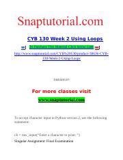Cyb Week Using Loops Docx Cyb Week Using Loops To