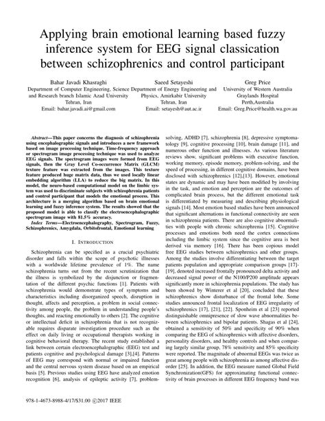 Pdf Applying Brain Emotional Learning Based Fuzzy Inference System