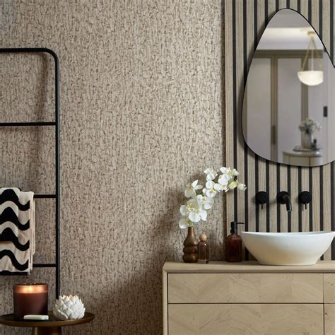 Birch Metallic Wallpaper In Warm Grey I Love Wallpaper