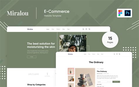 Miralou Seven Cosmetic Store ECommerce Theme Figma And Photoshop