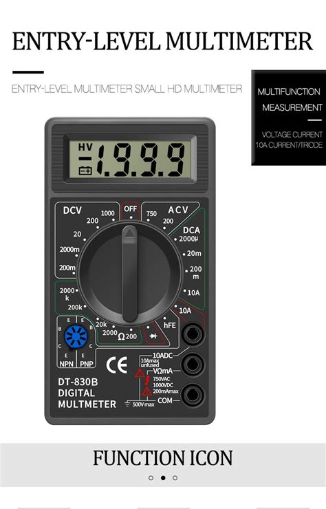 The Instruction Manual For An Electronic Multimeter