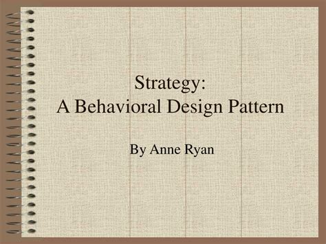 Ppt Strategy A Behavioral Design Pattern Powerpoint Presentation