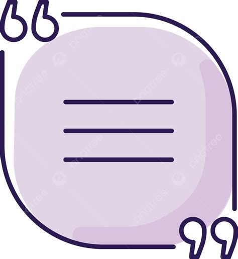 Icon Of A Violet Chat Bubble With Quotation Marks Vector Cloud Advice