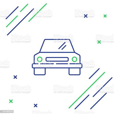 線車圖示隔離在白色背景上前視圖五顏六色的輪廓概念向量向量圖形及更多一個物體圖片 一個物體 互聯網 交通 Istock