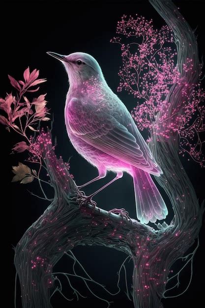 Premium Ai Image Bird Sitting On Top Of A Tree Branch Generative Ai