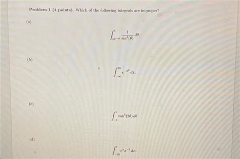 solved problem 1 4 points which of the following
