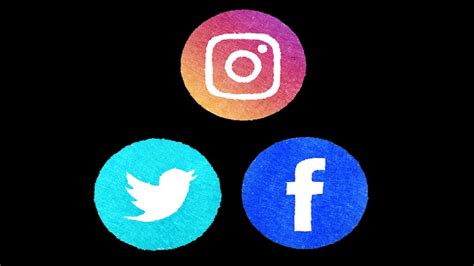 Facebook Twitter Instagram Logo Black Background