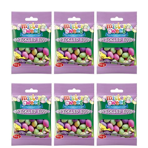 Mister Sweet Speckled Candy Eggs 50g Pack Of 6 Boredbox