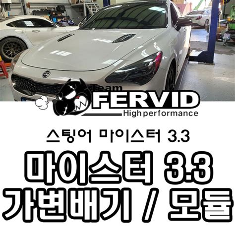 스팅어 33 마이스터 순정 가변 머플러 가변 모듈 장착 네이버 블로그