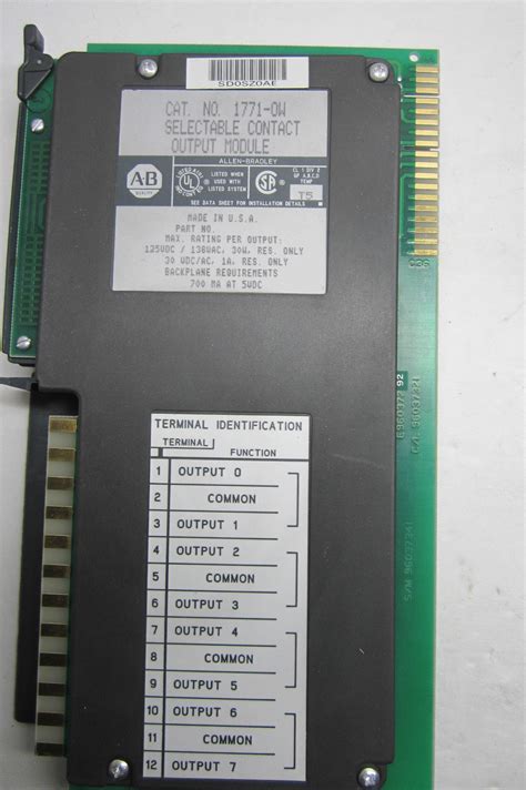 allen bradley 1771 ow output module 1771ow sb industrial supply inc