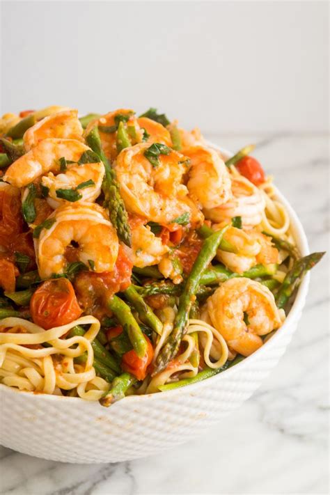 Shrimp Asparagus And Cherry Tomato Pasta Recipe Asparagus Pasta