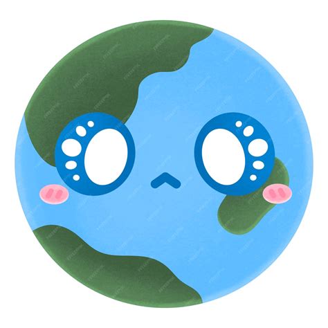 Premium Photo Earth Mascot Character Kawaii Cartoon Illustration Cute Earth Kawaii Earth