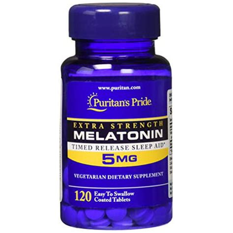 Puritans Pride Melatonin 5 Mg Timed Release 120 Count