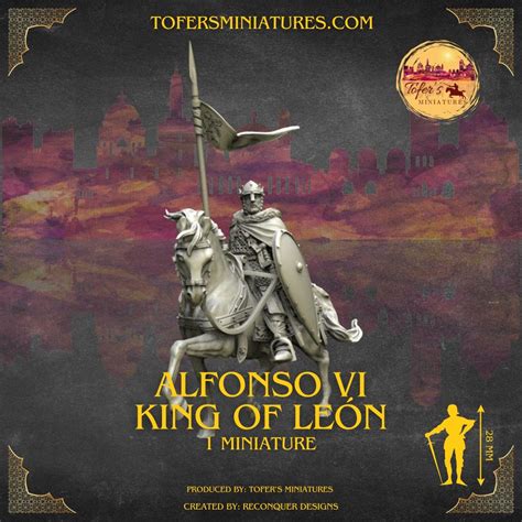 Medieval Knight Alfonso Vi King Of León 28 Mm Miniatures Etsy
