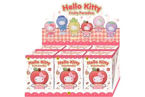 Miniso Top Toy Sanrio Hello Kitty Fruity Paradise Series Vinyl Plush Keychain Sealed Case 6