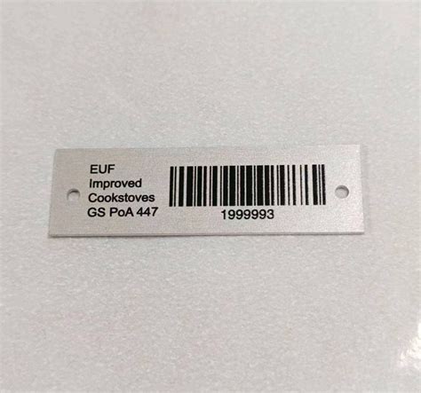 Wholesale Custom High Quality Aluminum Qr Sticker ID Tag Self Adhesive Metal Barcode Label For