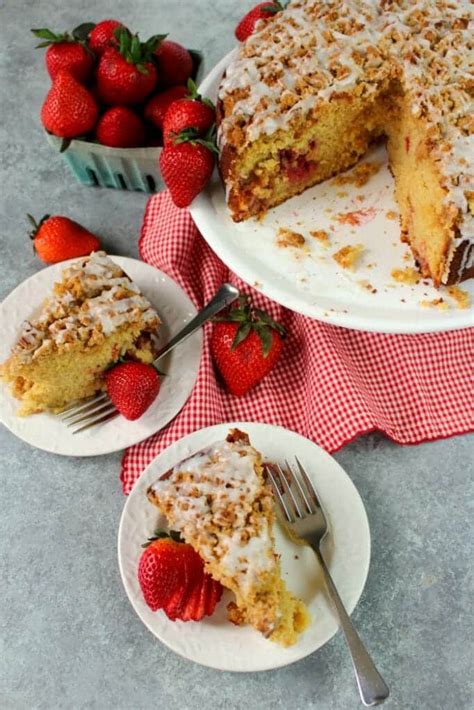 Strawberry Coffee Cake Delightful E Made