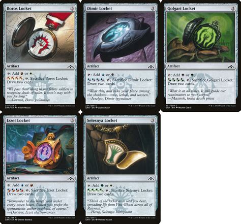 Edh Artifact Mana ~mtg Set Of 10 Ravnica Locket Boros Dimir Rakdos