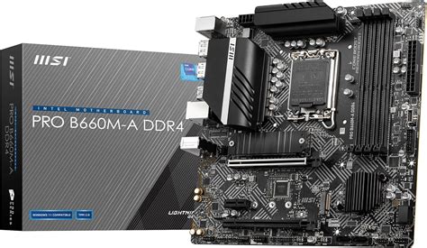 MSI PRO B660 A DDR4 Motherboard ATX Supports Intel 12th Gen Core