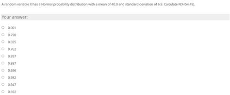 Solved A Random Variable X Has A Normal Probability Chegg Com