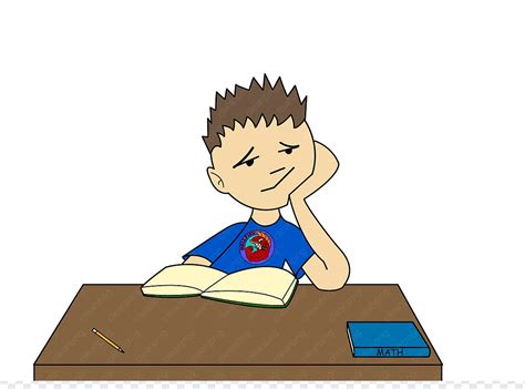 Studente Annoiato In Classe Cartone Animato