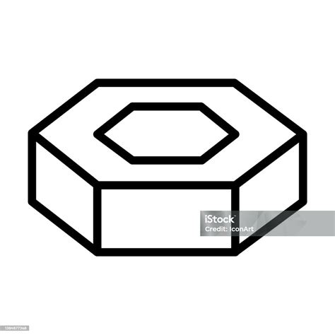 모양 컬렉션에서 육각 프리즘 아이콘 흰색 배경에 격리 된 얇은 선형 육각형 프리즘 프리즘 기하학적 윤곽 아이콘 라인 벡터 육각형 프리즘 기호 웹 및 모바일 기호 0명에 대한