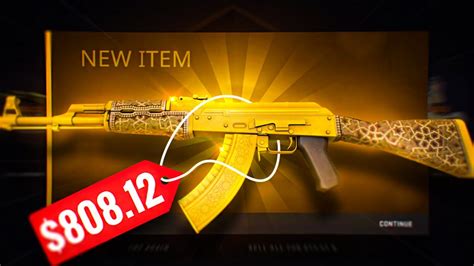 VERY LUCKY 800$ AK-47 GOLDEN ARABESQUE UNBOXING! - YouTube