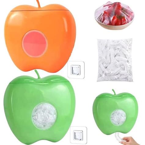 2pcs Boîte de Rangement pour Film Alimentaire avec 100 Sachets