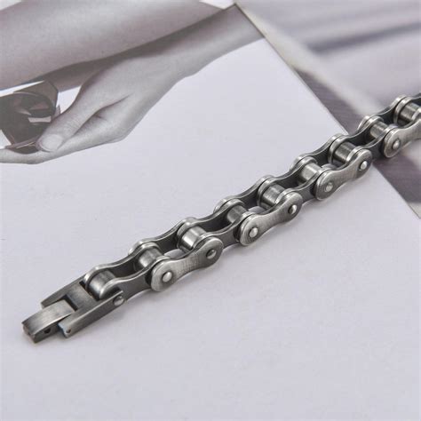 10mm Retro Rustic Silver Bike Chain Bracelet Cycolinks