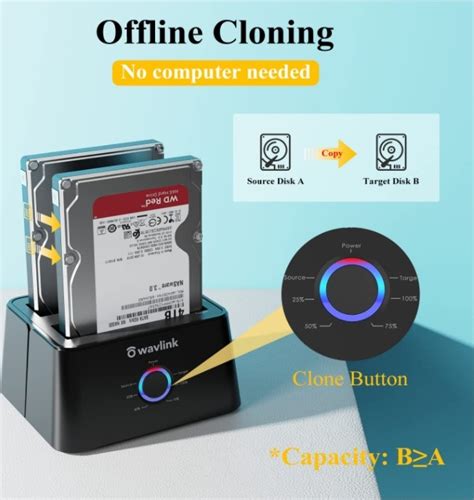 Wavlink Usb To Sata Dual Bay Hard Drive Docking Station Gbps