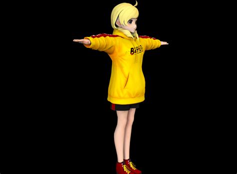 Game Ready Low Poly Anime Character Girl 13 By Cgcool